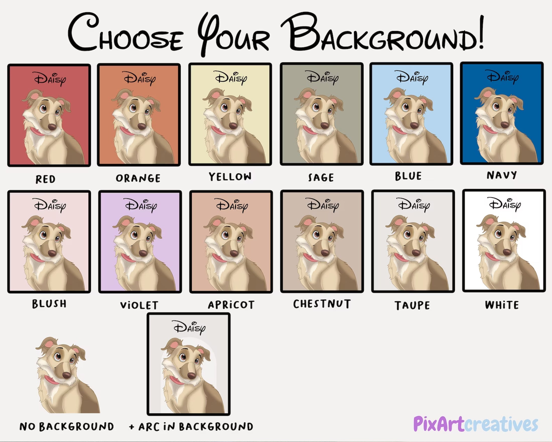 Disney-Style Pet Cartoon Portraits | Hand-Drawn Personalised Gift | Di ...